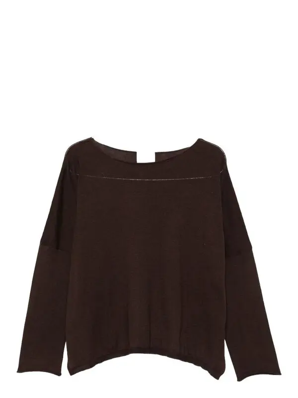 BEYOU Cashmere And Cotton Blend Sweater - Brown