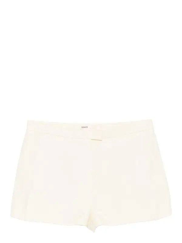 Khaite Lane Linen Shorts - Beige