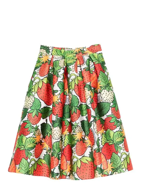 ALESSANDRO ENRIQUEZ Printed A-line Midi Skirt - Multicolour