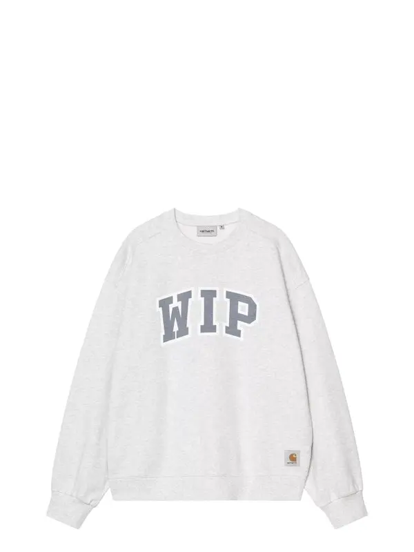 Carhartt Work In Progress Logo Cotton Sweatshirt - Grey