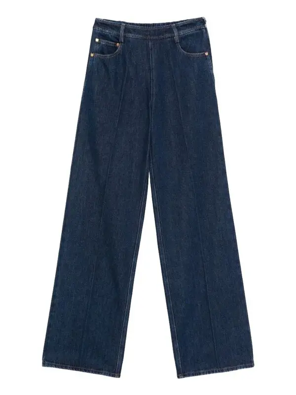 FORTE_FORTE High-waisted Denim Jeans - Blue