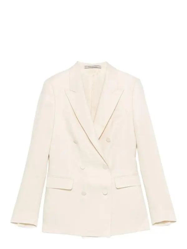 Tagliatore Linen Double-breasted Suit - White