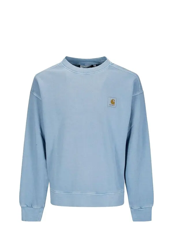 Carhartt Work In Progress Cotton Logo Sweatshirt - Blue