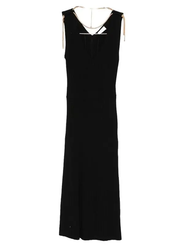 Elisabetta Franchi Knitted Midi Dress - Black