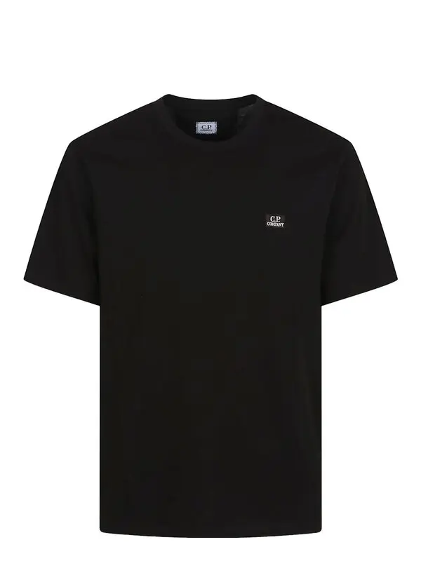 C.P. COMPANY Logo Cotton T Shirt - Black