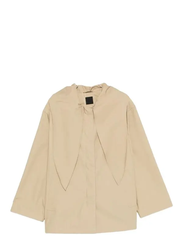 TOTEME Cotton Scarfed Blouson Jacket - Beige