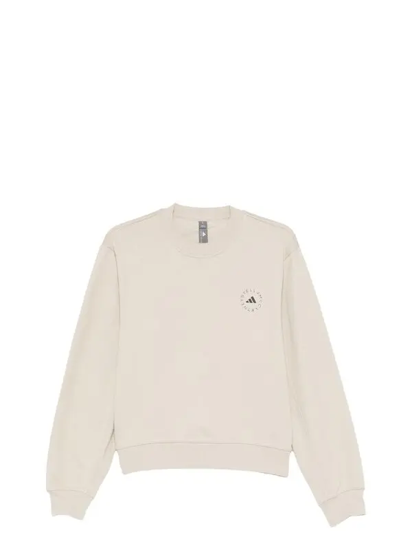 Adidas By Stella McCartney Cotton Crewneck Sweatshirt - Beige