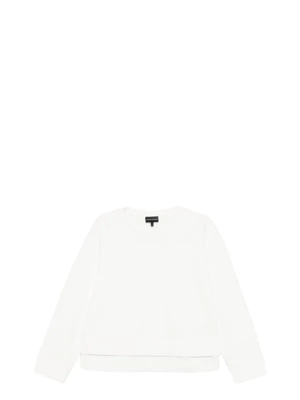 Emporio Armani Logo Cotton Sweatshirt - White