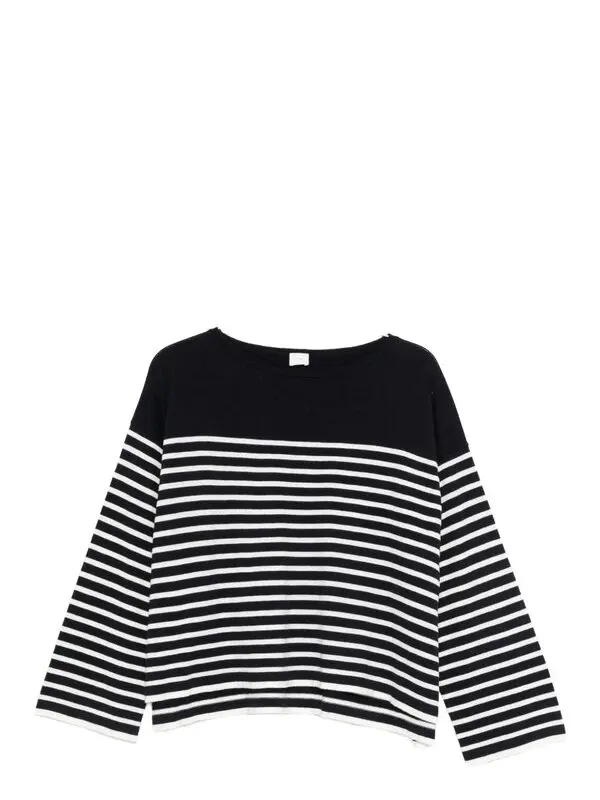 CT PLAGE Striped Cotton Sweater - Blue