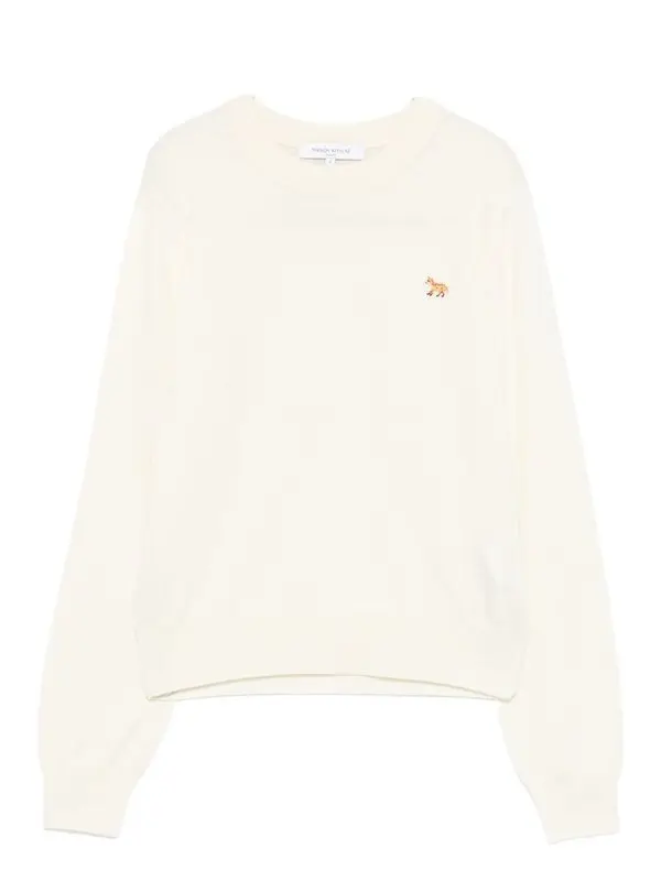 Maison Kitsuné Baby Fox Wool Crewneck Jumper - Beige
