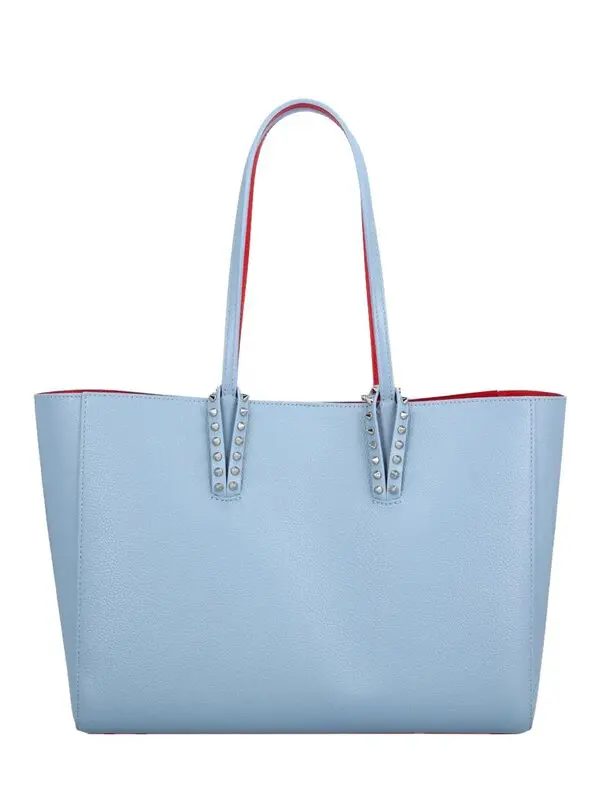 CHRISTIAN LOUBOUTIN Cabata Small Leather Tote - Clear Blue
