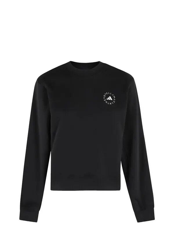 Adidas By Stella McCartney Logo Cotton Sweatshirt - Black