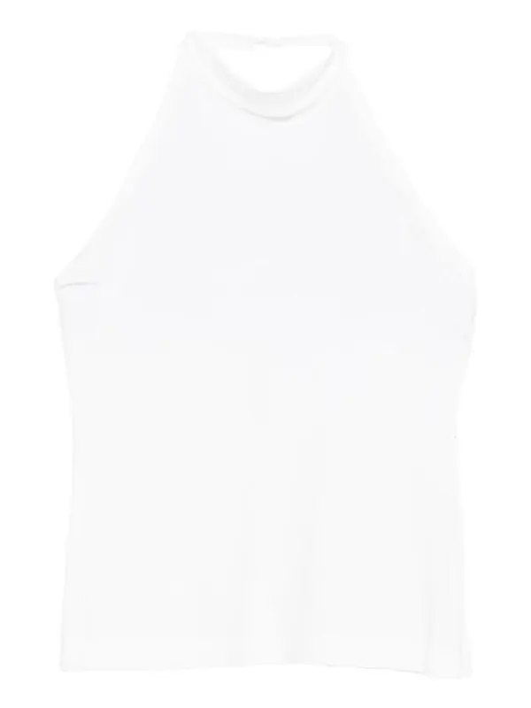 Norma Kamali Halterneck Top - White