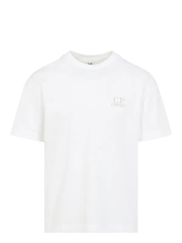 C.P. COMPANY Logo Cotton T Shirt - White