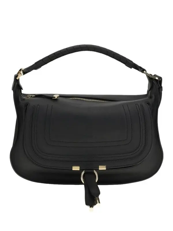 Chloé Marcie Leather Shoulder Bag - Black