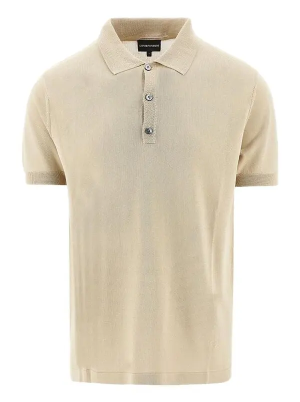 Emporio Armani Logo Polo Shirt - Beige