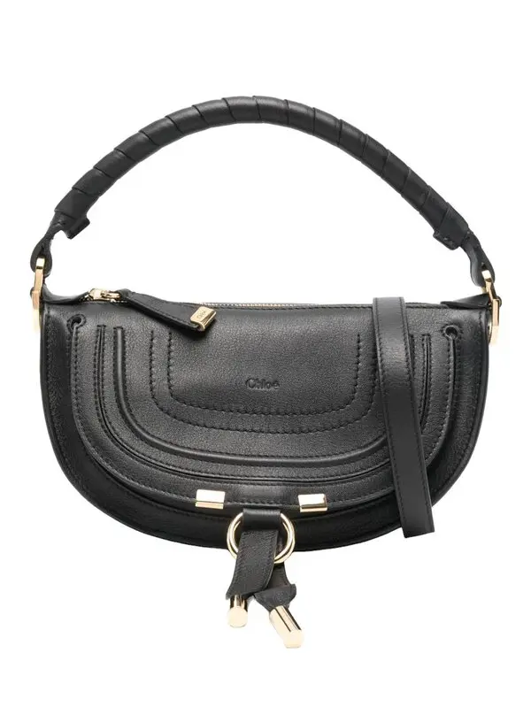 Chloé Marcie Leather Shoulder Bag - Black