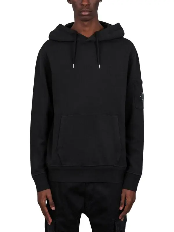 C.P. COMPANY Cotton Hoodie - Black