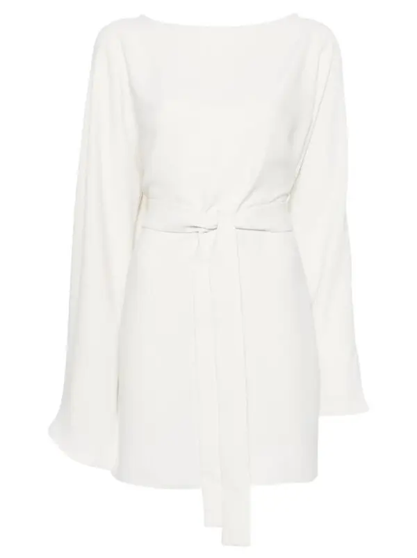 PAROSH Short Dress - Cream