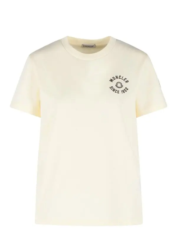 Moncler Logo Cotton T-shirt - White