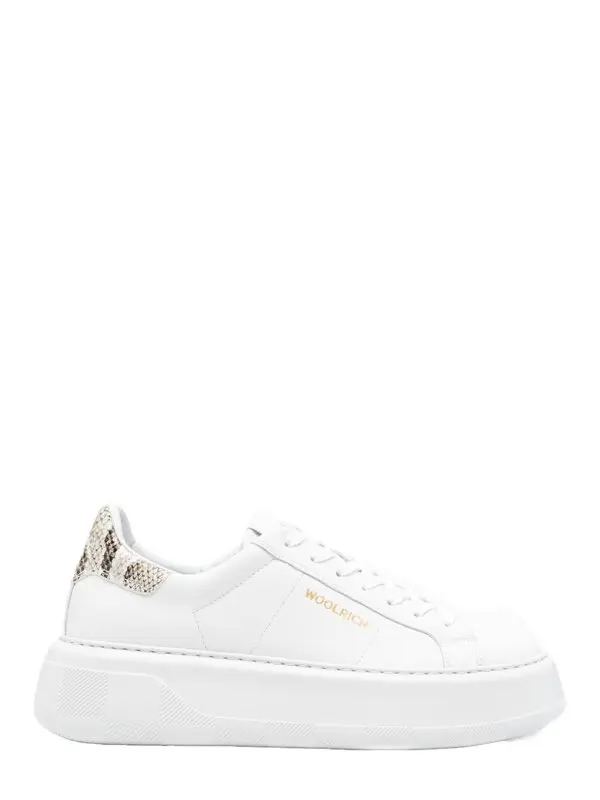 Woolrich Chunky Court Leather Sneakers - White