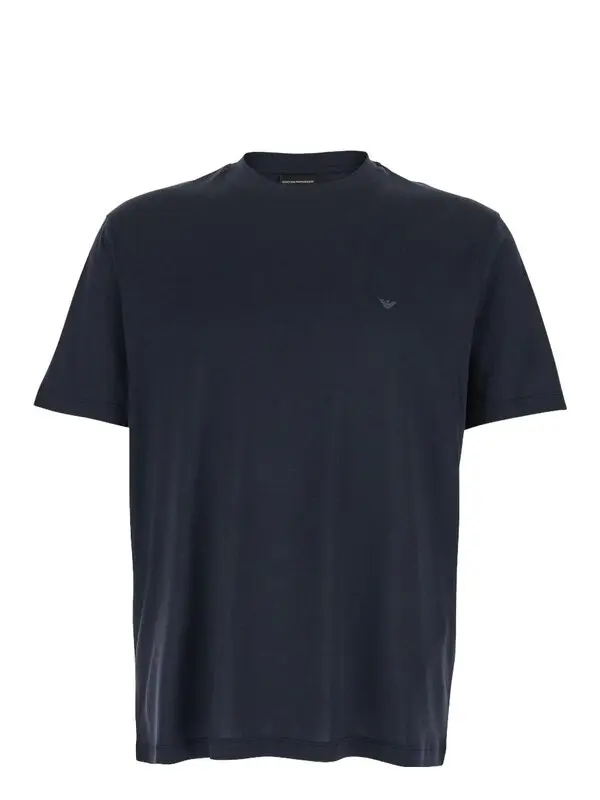 Emporio Armani Logo T Shirt - Blue
