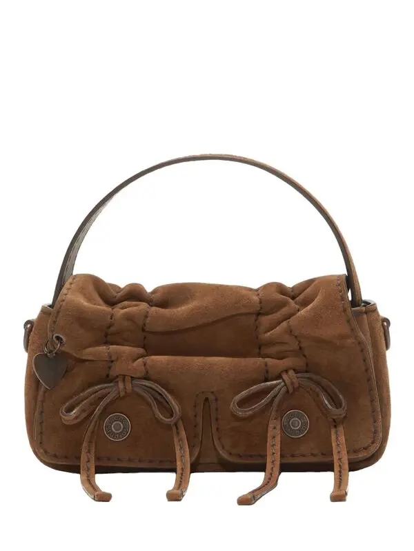 Acne Studios Multipocket Suede Leather Micro Bag - Leather Brown