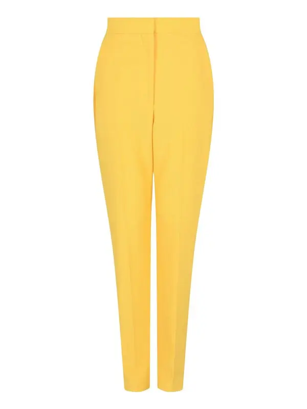 Alexander McQueen High-waist Cigarette Trousers - Yellow