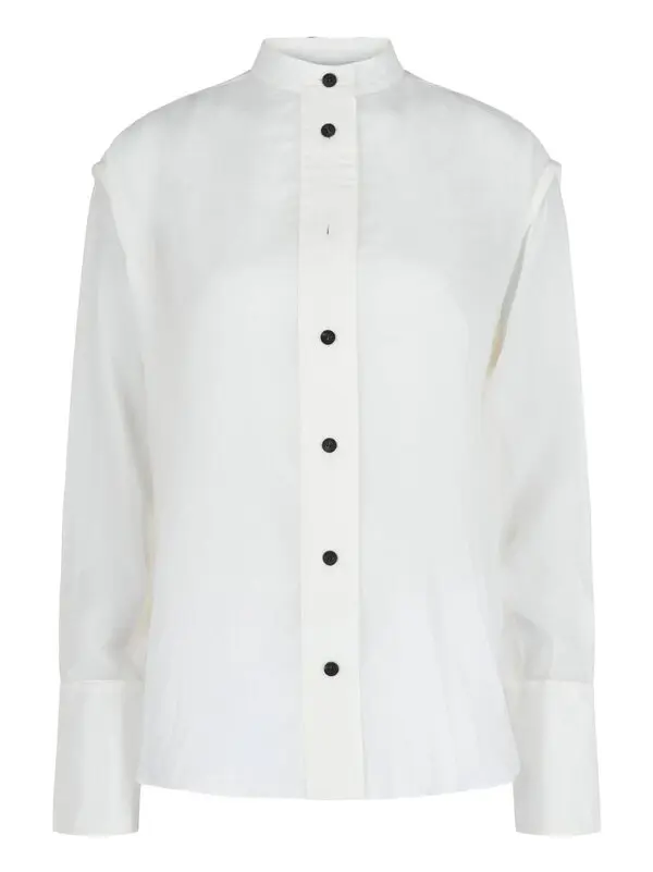 FERRAGAMO Irregular Pleat Blouse - White