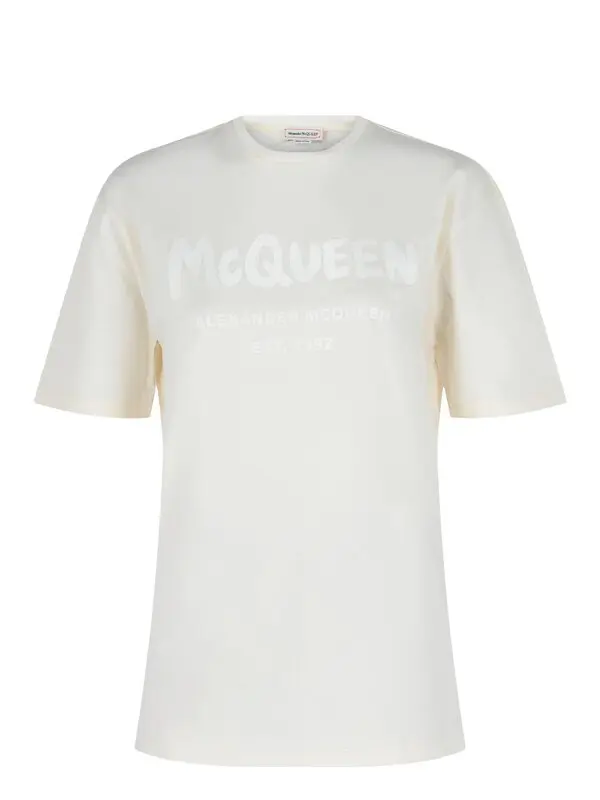 Alexander McQueen Graffiti Logo T-shirt - White