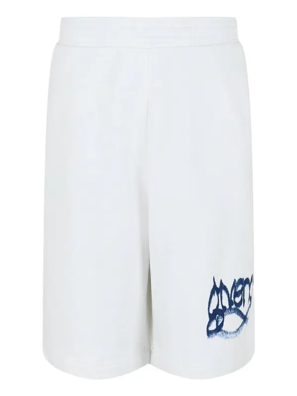 Givenchy Graffiti Graphic Shorts - White