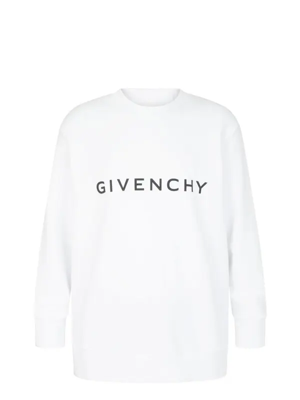 Givenchy Slim-fit Logo Print Sweatshirt - White