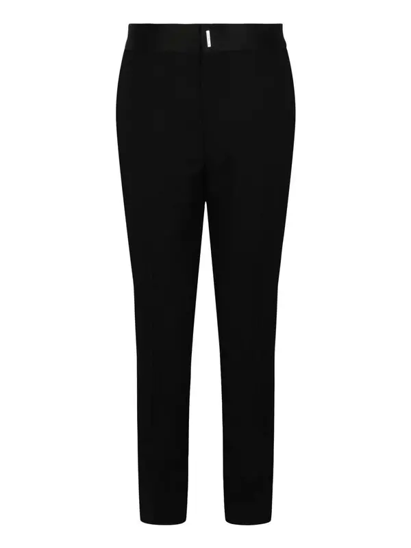Givenchy Classic Fit Satin-trim Trousers - Black