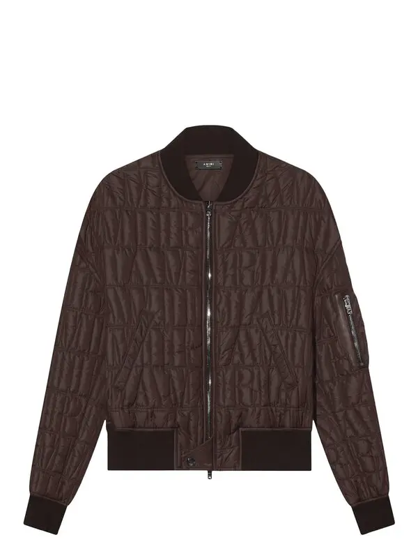 Amiri Quilted Down Bomber - Brown