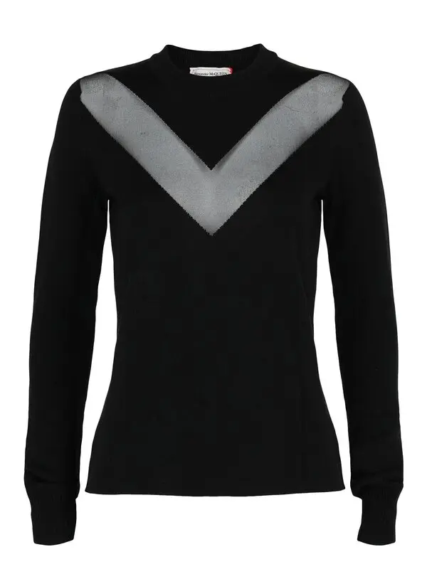 Alexander McQueen Paneled Sweater - Black