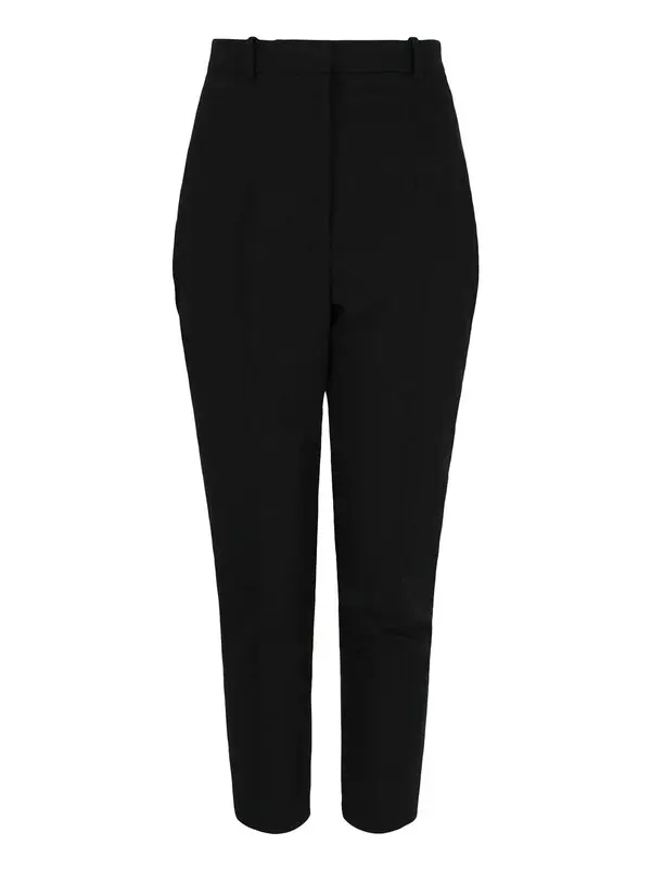 Alexander McQueen High-rise Cigarette Trousers - Black