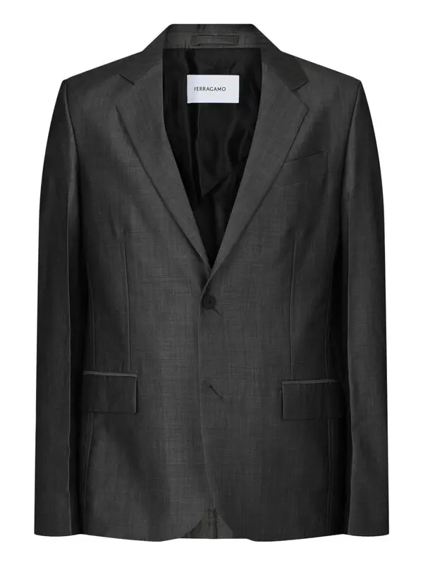 FERRAGAMO Single-breasted Blazer - Black