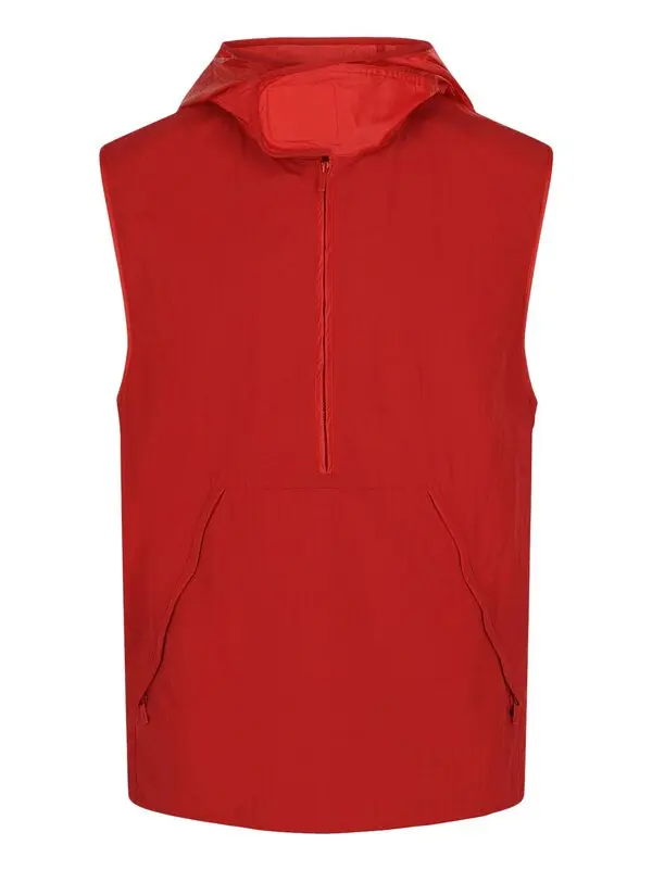 FERRAGAMO Hooded Windbreaker Vest - Red