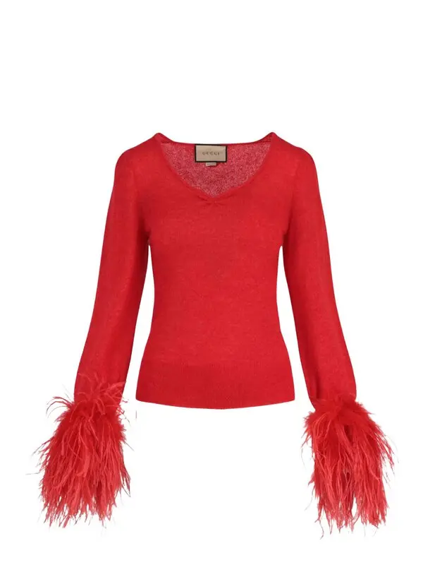 Gucci Silk Mohair Sweater - Red