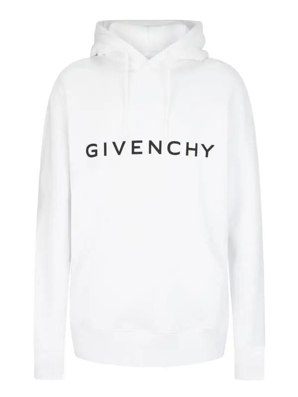 Givenchy Slim-fit Logo Print Hoodie - White