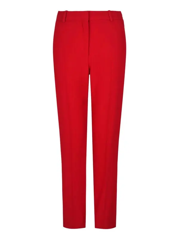 Alexander McQueen Leaf Crepe Cigarette Trousers - Red