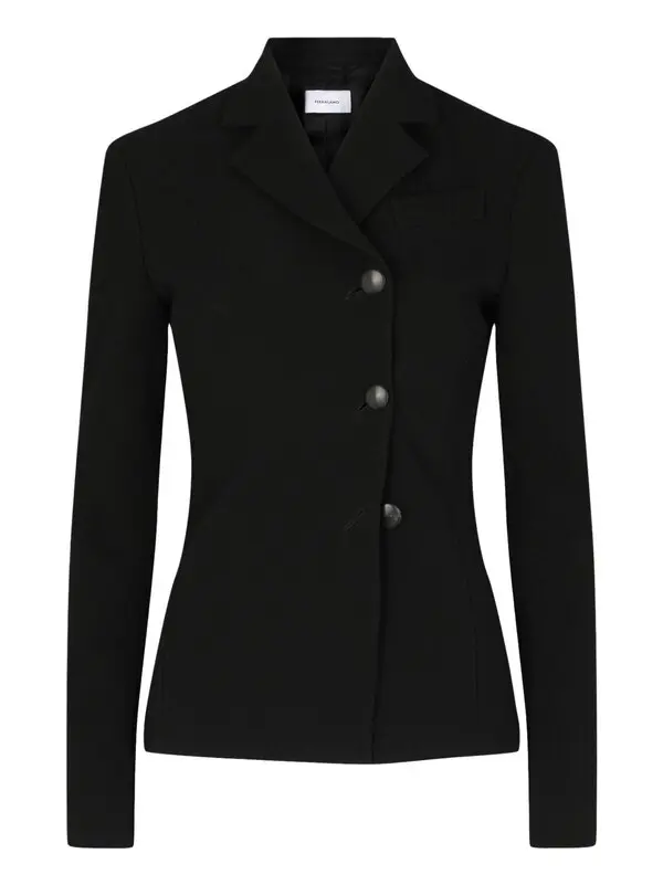 FERRAGAMO Single-breasted Blazer - Black