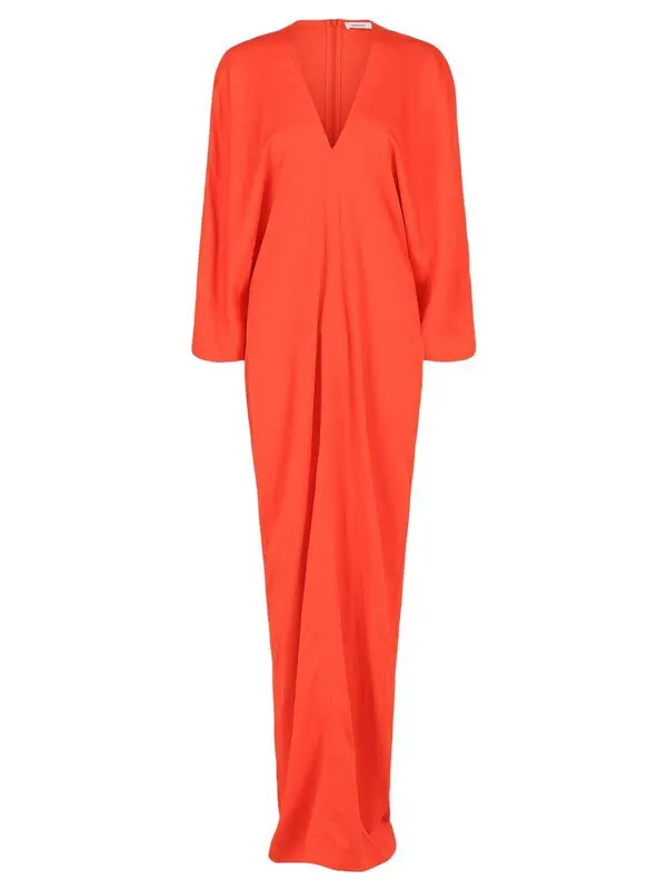 FERRAGAMO V-neck Maxi Dress - Orange