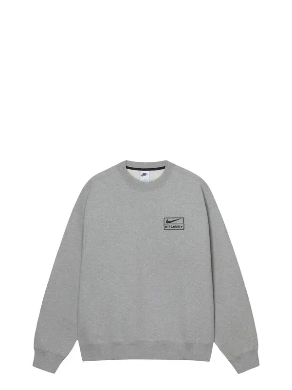 StÜssy X Nike Fleece Crewneck - Grey