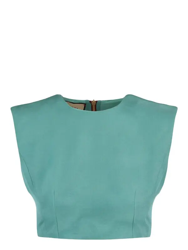 Gucci Cropped Sleeveless Top - Blue