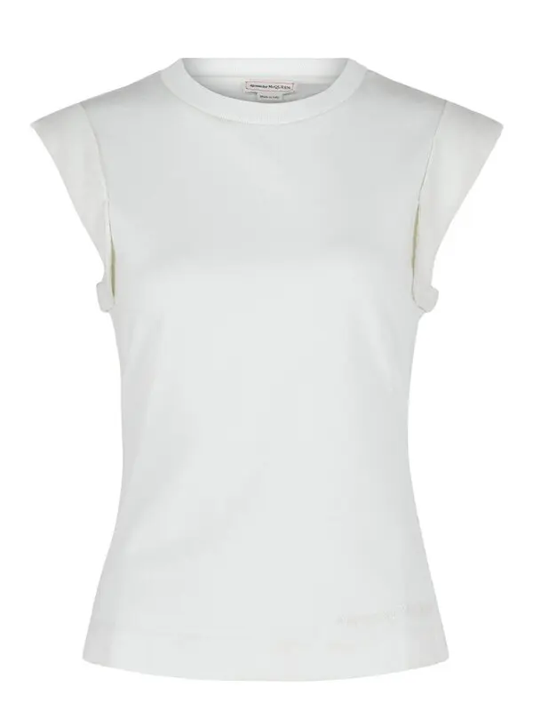 Alexander McQueen Crewneck Cotton T-shirt - White