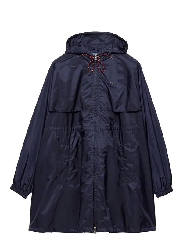 Prada Lightweight Re-nylon Hooded Raincoat - Blue