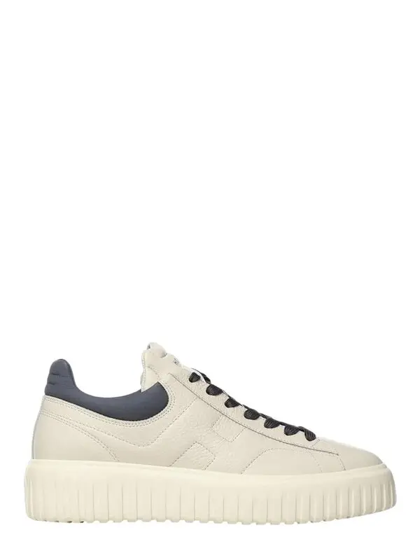 Hogan H-stripes Grained Leather Sneakers - Nude & Neutrals