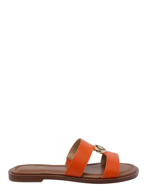 Michael Kors Erin Leather Mules - Orange