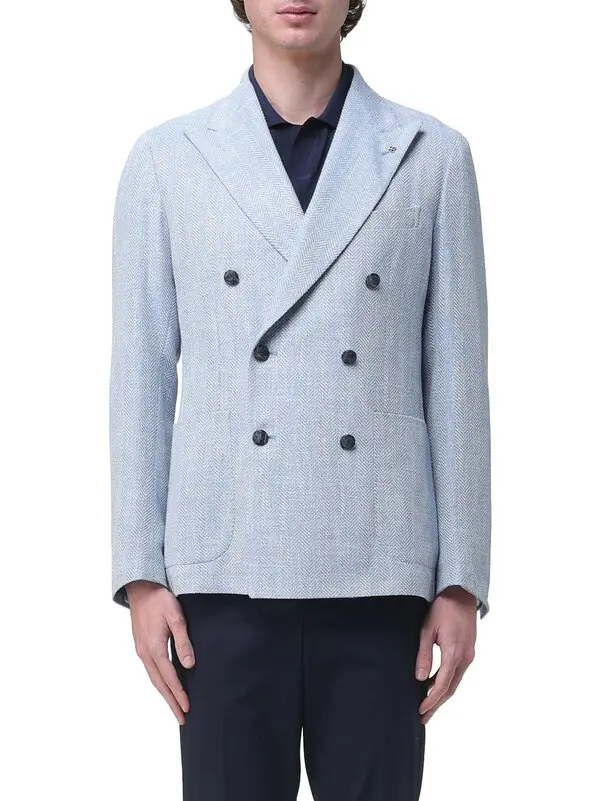 Tagliatore Double-breasted Blazer In Wool Blend - Blue